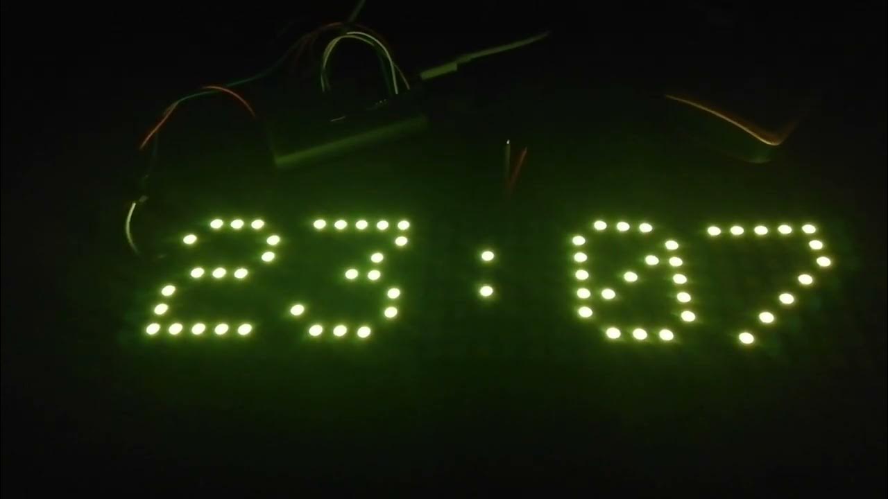 another NTP clock on 8x32 addressable leds (2) - YouTube