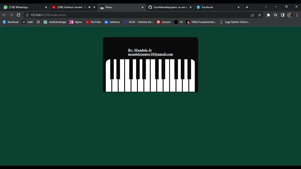 Piano Javascript Html Css Youtube