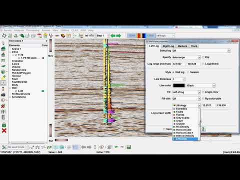 Display a Log for a Well in OpendTect - YouTube