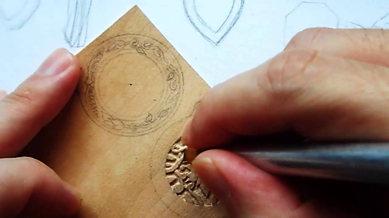 Wood carving mandala charm Part II - carving base layer 400x - YouTube