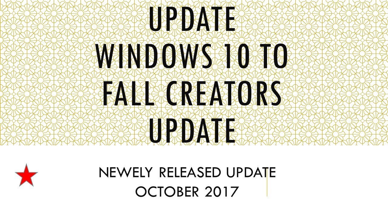 WINDOWS 10 Fall Creators Update (Step By Step Update) - YouTube