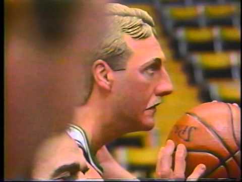 Basketball great, Larry Bird, carved in wood - YouTube