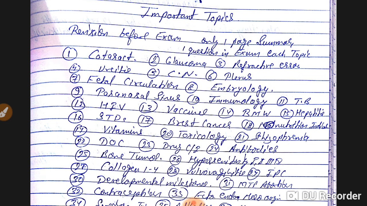 94 important topics for neet pg aiims pg pgi chandigarh jipmer and any ...