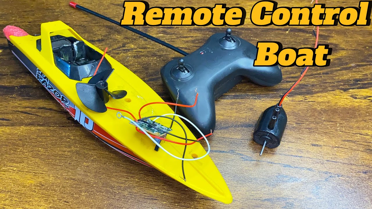 A Model Boat With Remote Control Electric Motor Project - YouTube