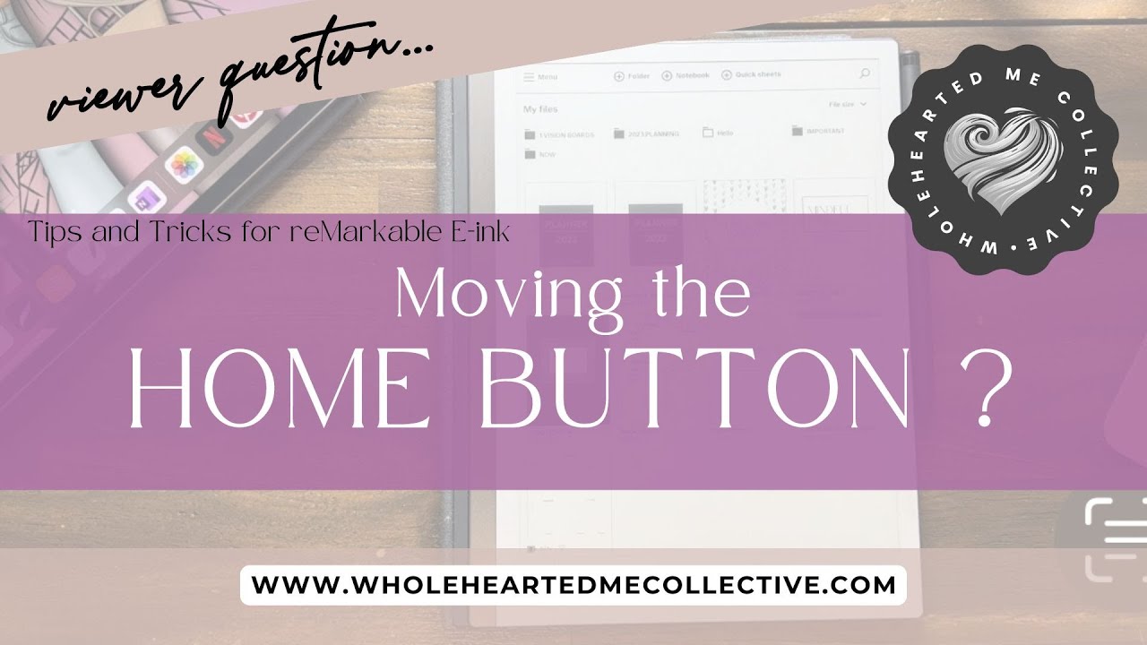 Can I Move the Home Menu Button | reMarkable 2 Tips and Tricks - YouTube