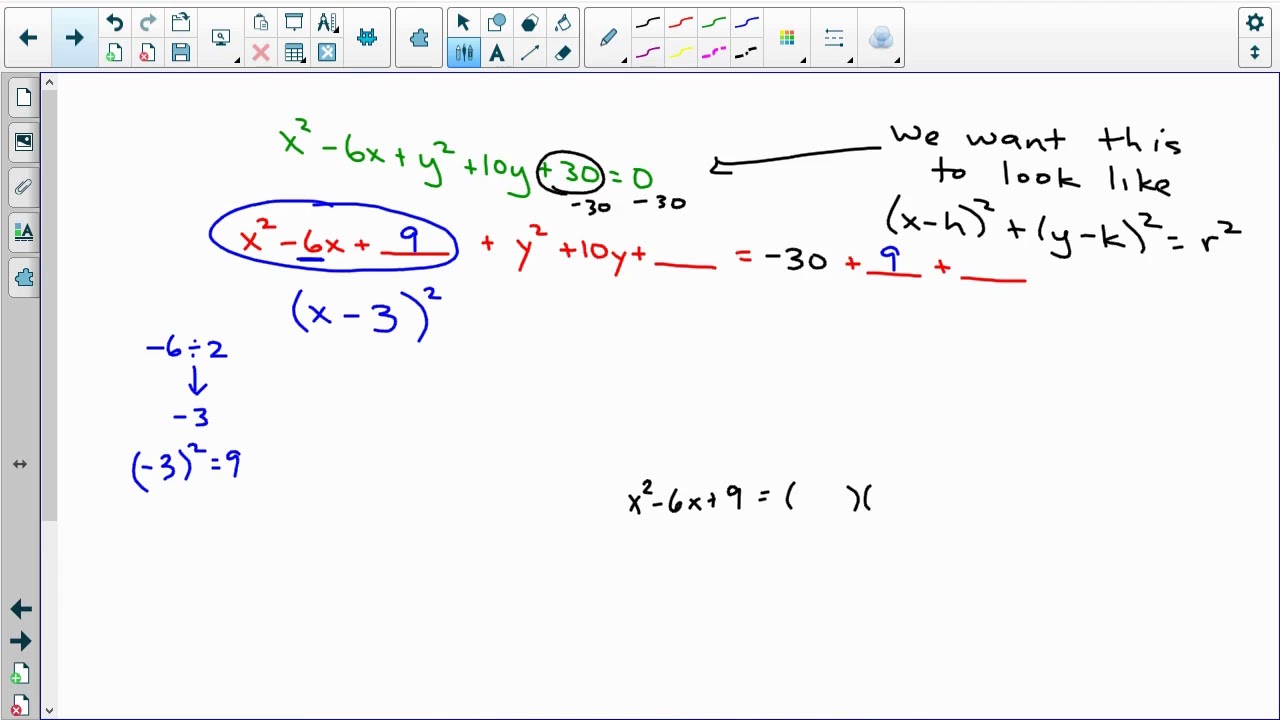 Completing The Square Circle Notes 1 YouTube completing-the-square-circle-notes-1-youtube