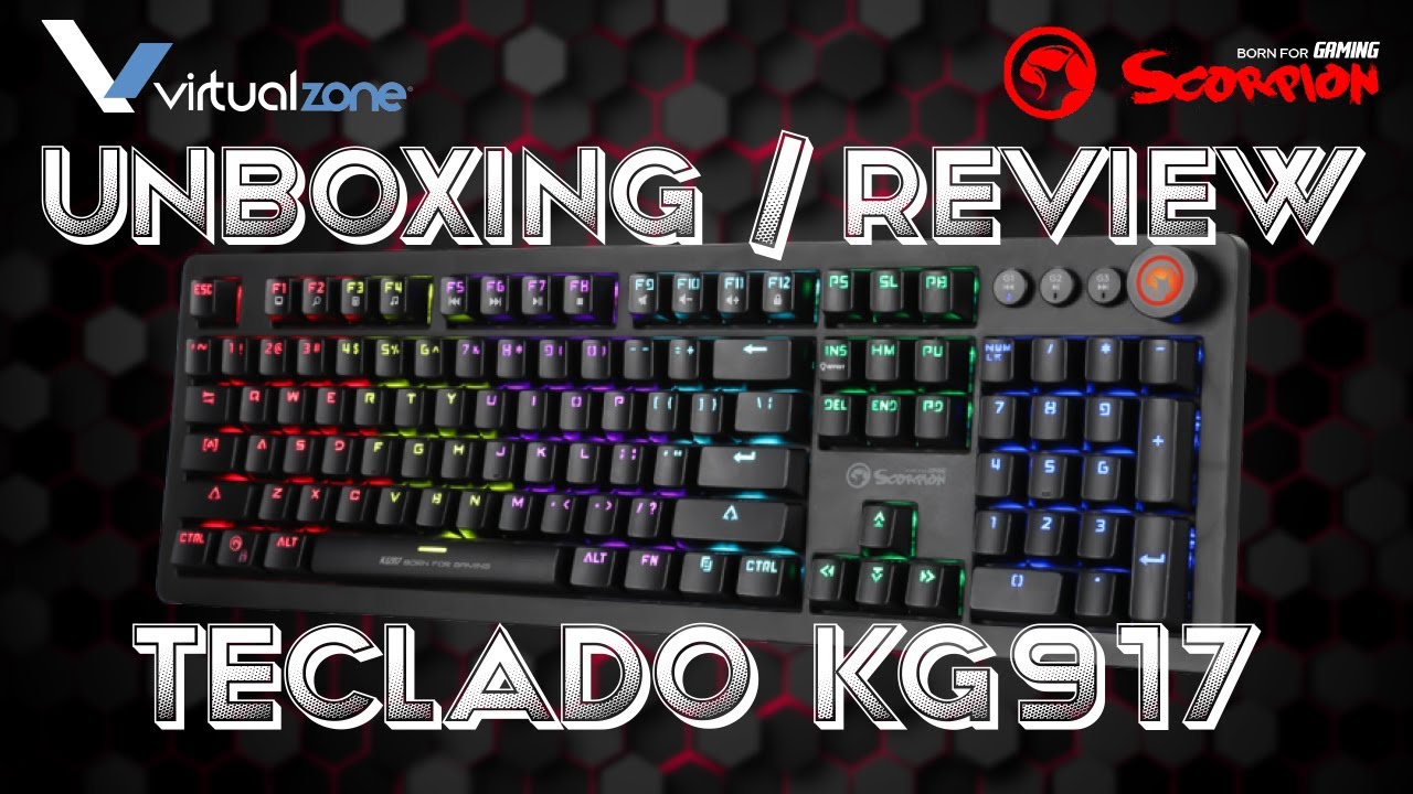 Teclado Gamer ⌨️🎮 Marvo KG917 Mecánico Retroiluminado | Unboxing ...