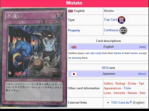 YuGiOh 101: Card Review: Mistake - YouTube