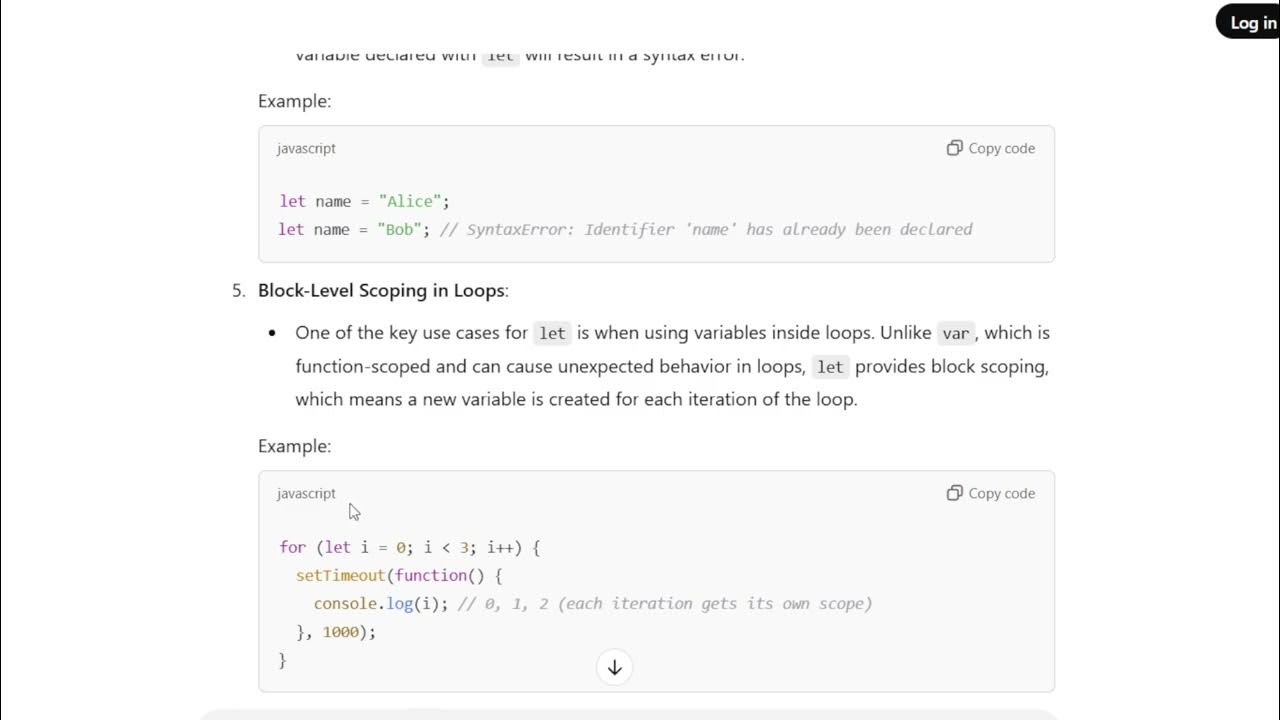 Explain Let in javascript - YouTube