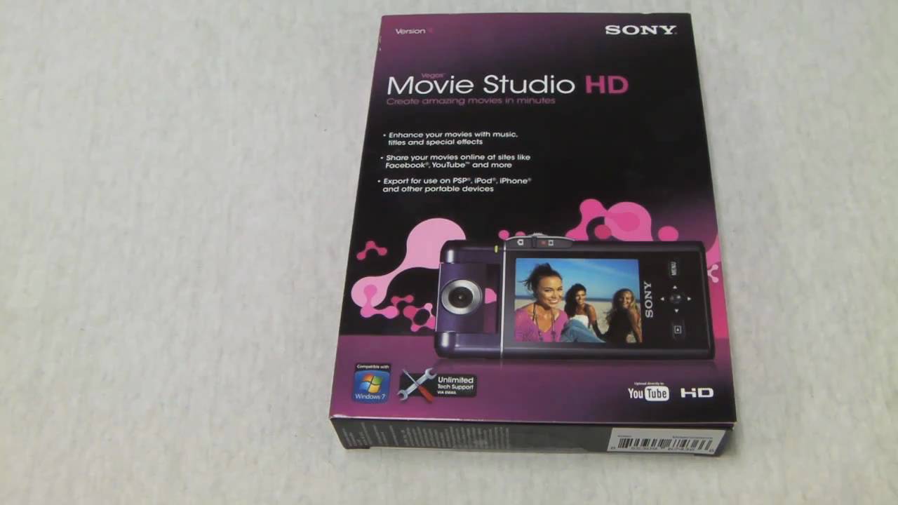 Sony Vegas Movie Studio HD 9 Unboxing - YouTube