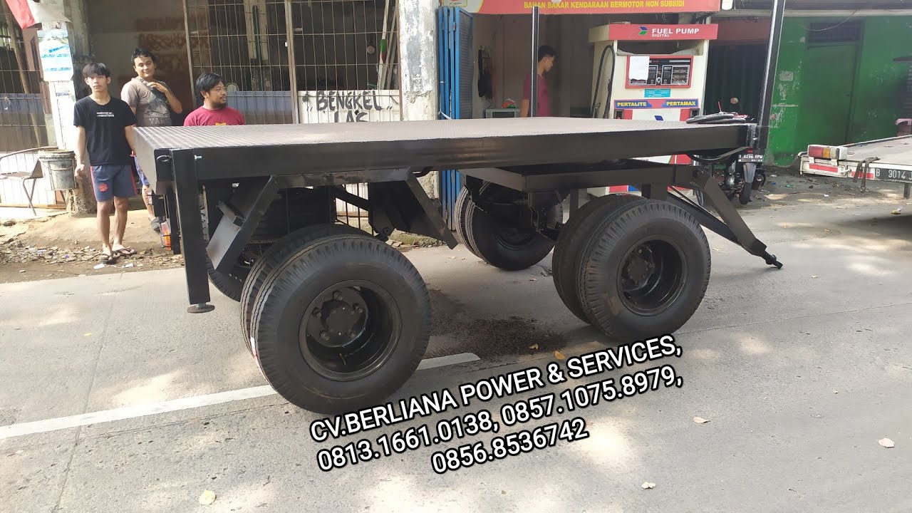 TRAILER ANHANG TROLI GEROBAK REM SODOK TANGAN TRAFO GENSET POMPA ...