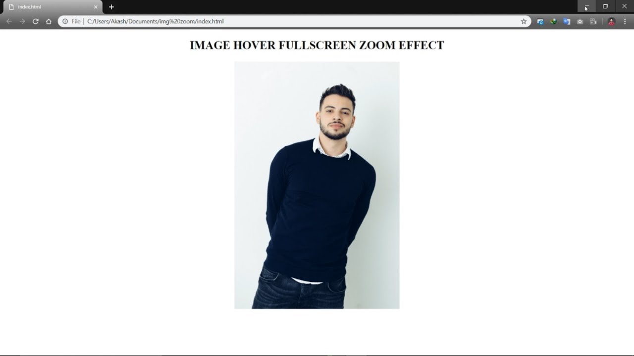 Image Hover Fullscreen Zoom Effect 2019 - YouTube