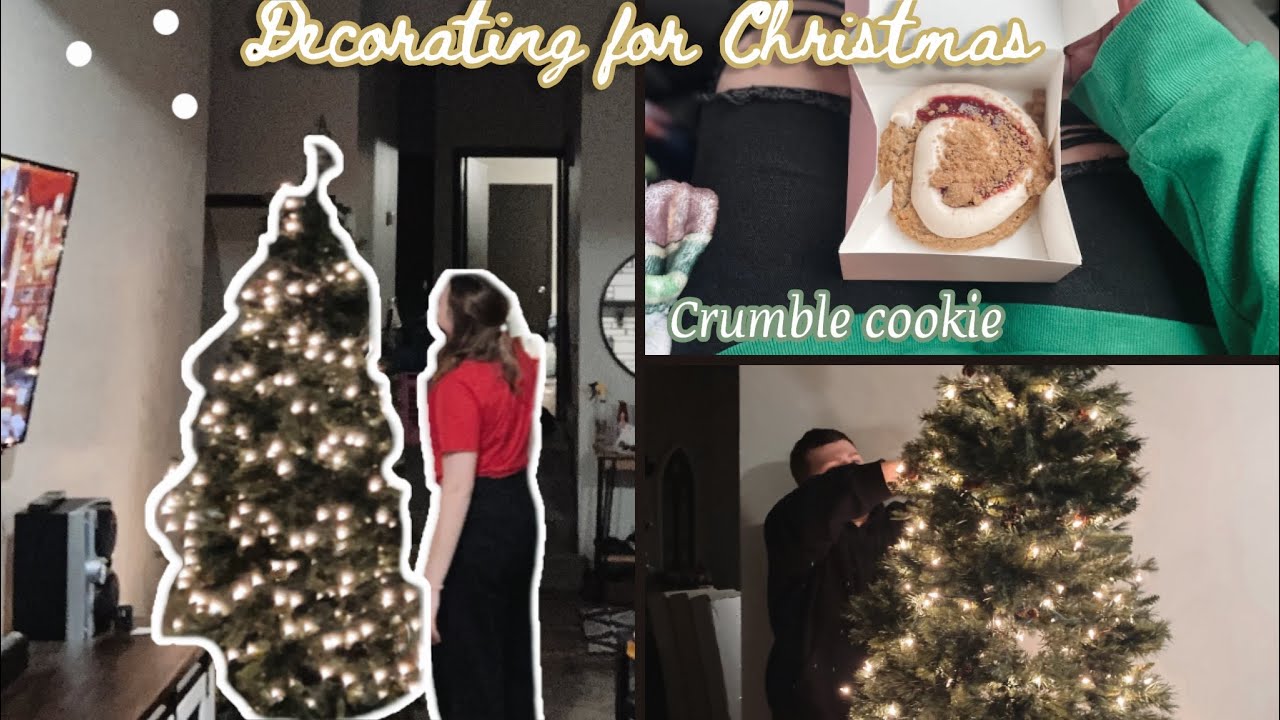 Decorate for Christmas with me| Tree decorating, Crumble cookies - YouTube
