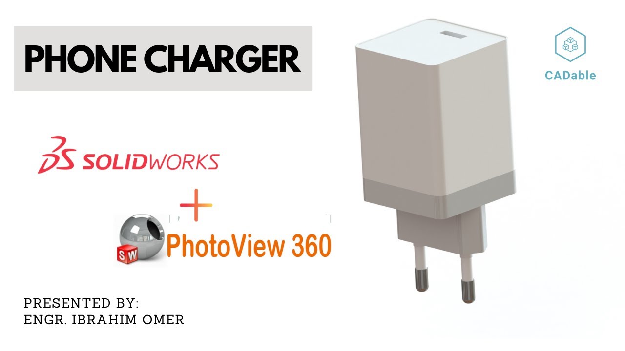 Modeling a phone charger in Solidworks | Solidworks and Photview360 ...