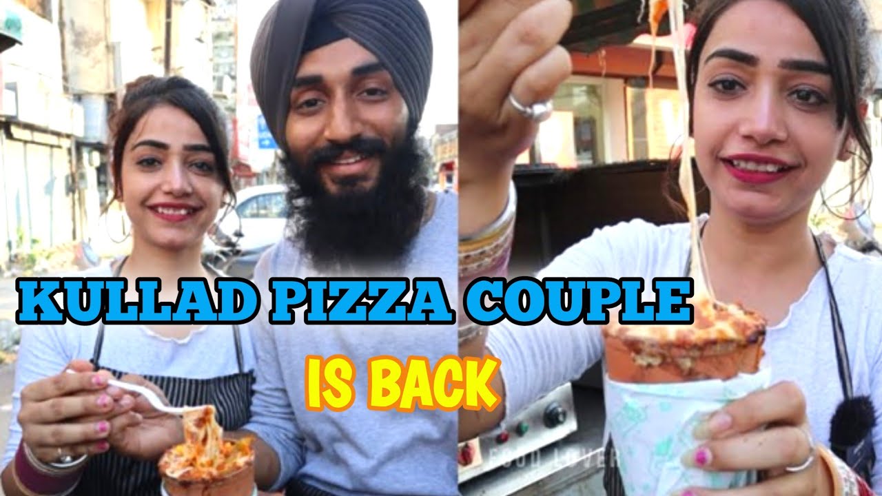 Viral Punjabi Couple selling Kullad Pizza 😍😍 l Unique Heart shaped ...