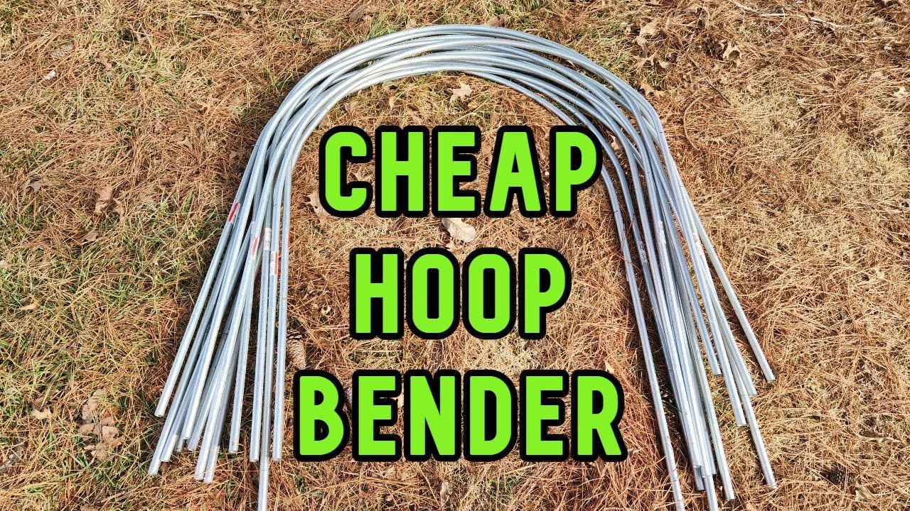 How to build a cheap low tunnel greenhouse hoop bender - YouTube
