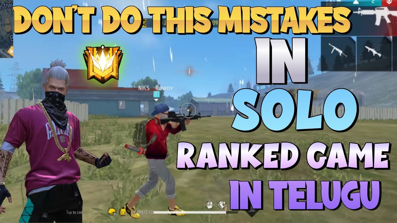 Solo Rank Push Tips And Tricks In Telugu Adam Babai Freefire