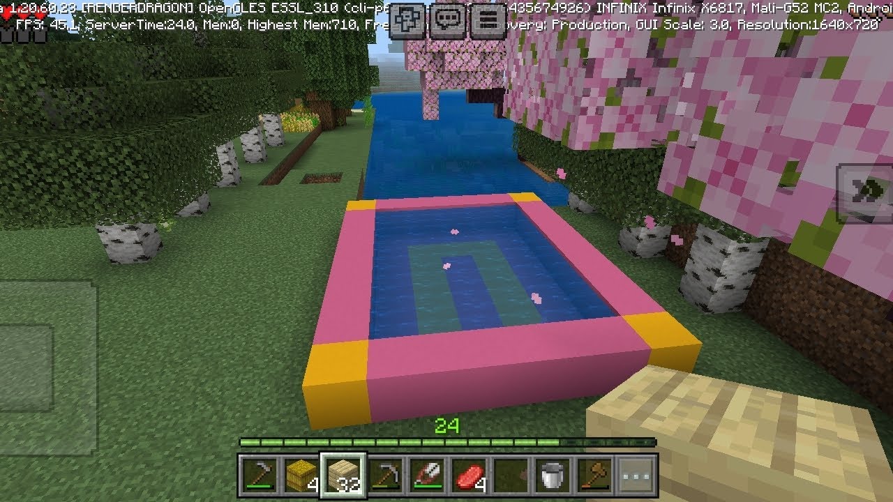 Minecraft swimming pool Minecraft easy swimming pool - YouTube