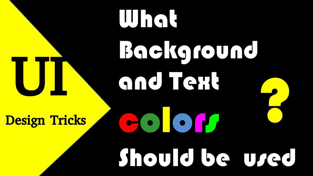 Color rules in HCI - YouTube