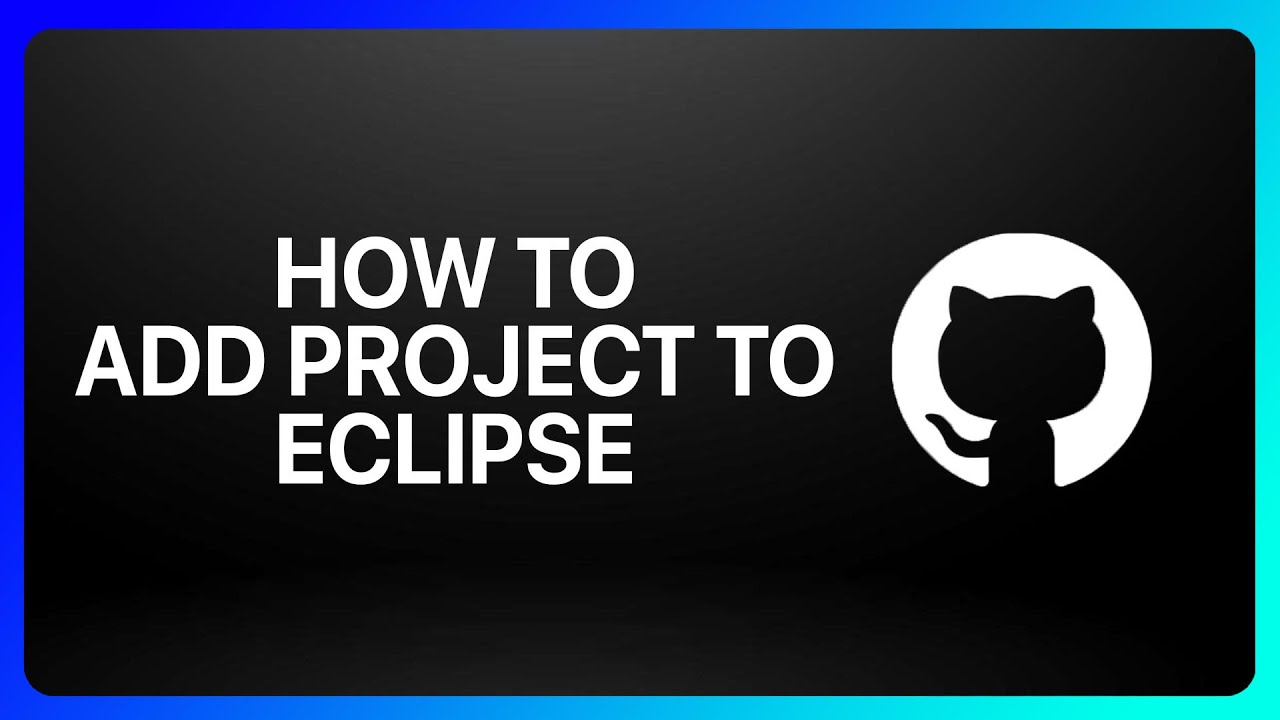 How To Add GitHub Project To Eclipse Tutorial - YouTube