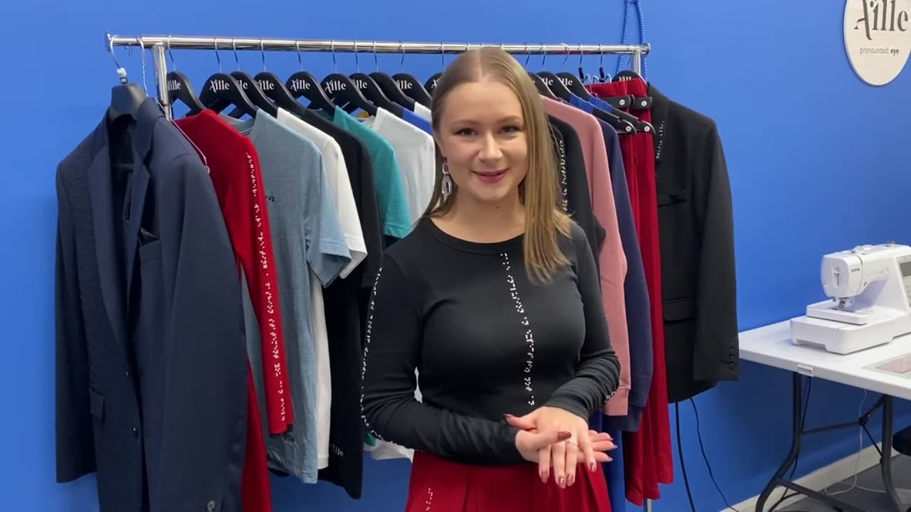 Aille Design brings braille to fashion - YouTube