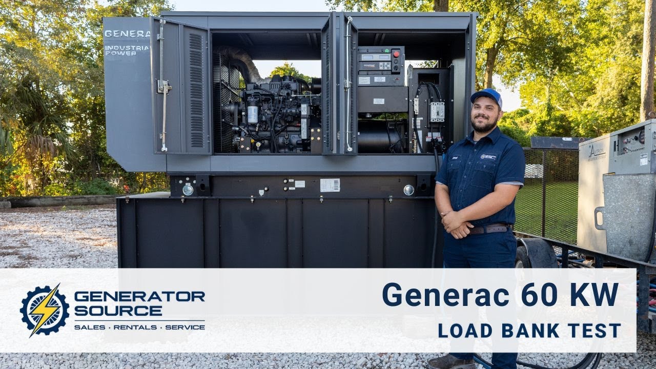 Generac 60 KW Diesel Generator Load Bank Test (91253) - YouTube
