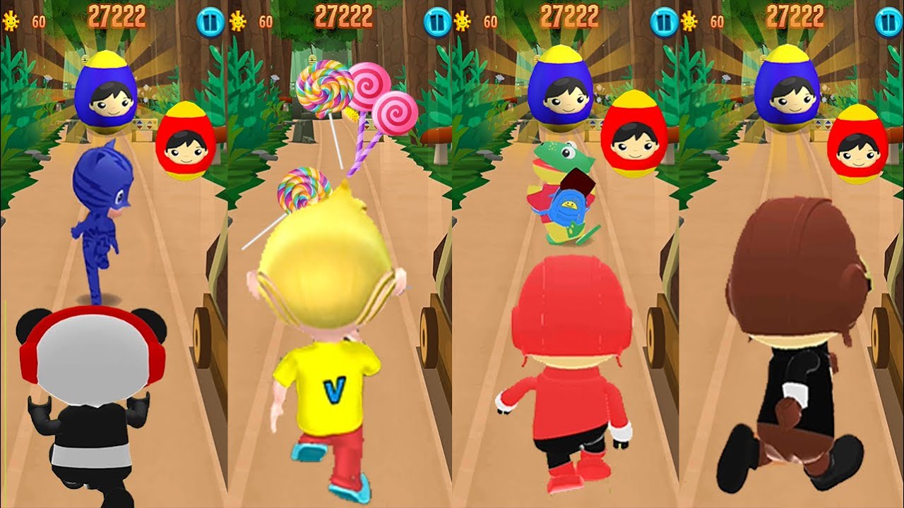 Tag with Ryan Red Ryan vs Pj Masks CatBoy vs Vlad and Niki Run Gameplay ...