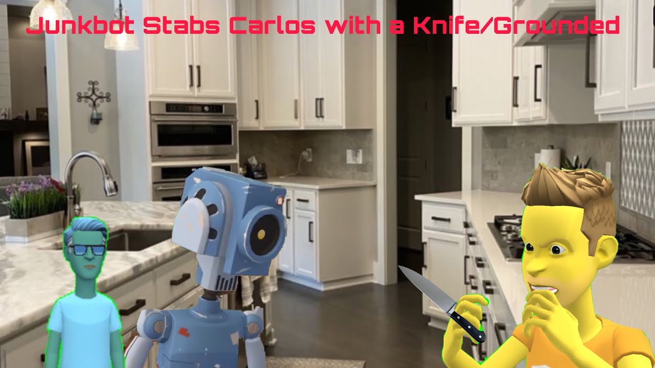Junkbot Stabs Carlos with a knife/Grounded (Junkbot Gets Grounded ...
