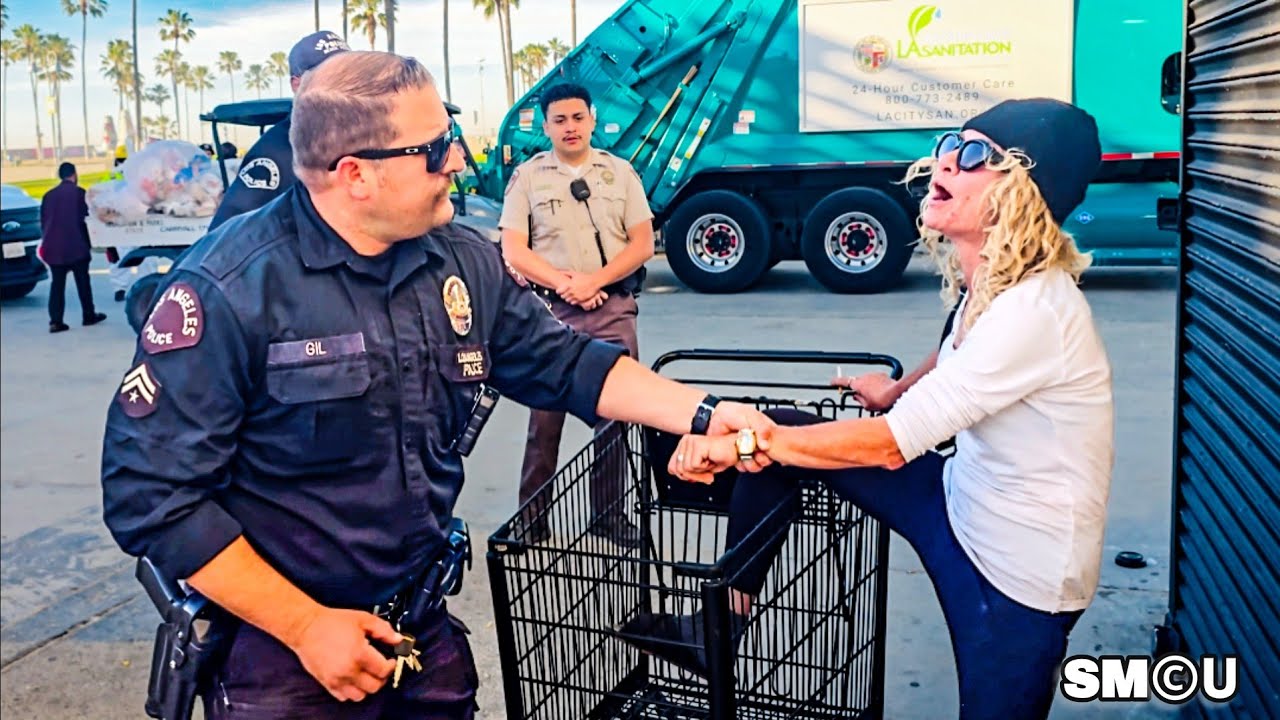 𝗦𝗛𝗢𝗣𝗣𝗜𝗡𝗚 𝗖𝗔𝗥𝗧 𝗖𝗢𝗡𝗙𝗜𝗦𝗖𝗔𝗧𝗘𝗗: LAPD Steps In During Homeless Sweep - YouTube
