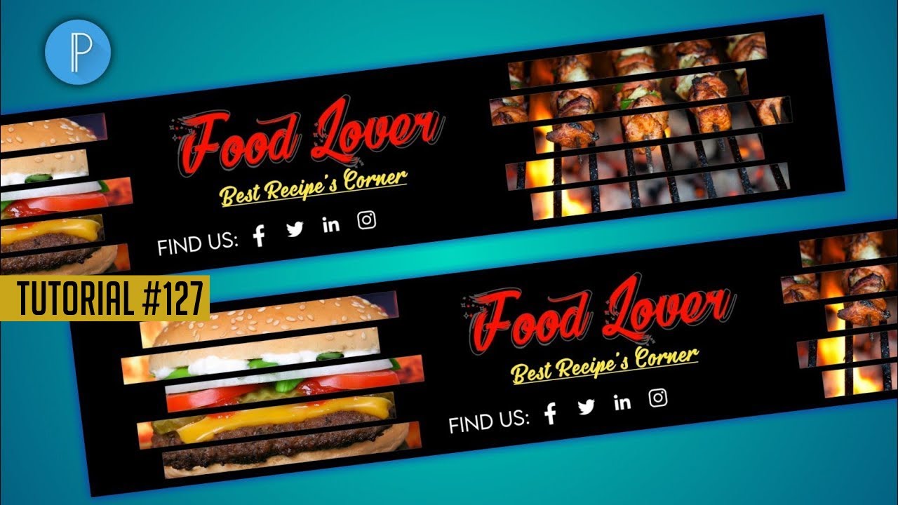 Cooking Channel Banner Design Pixellab | YouTube Banner Template Design ...