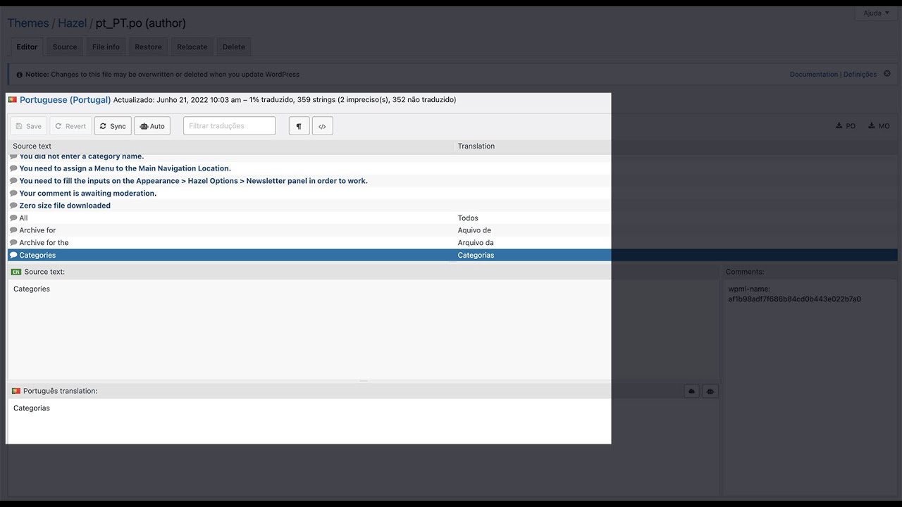 Hazel - Theme Translation - YouTube