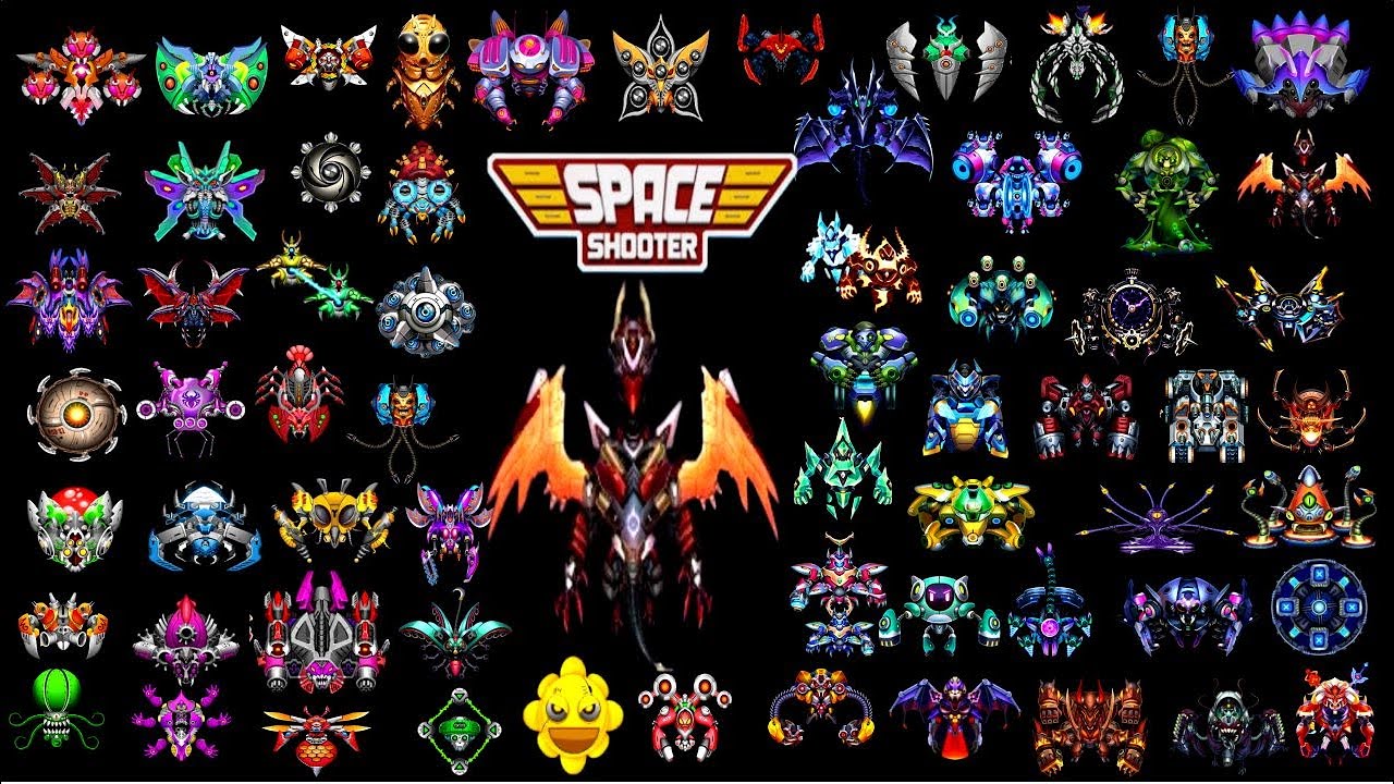 68 Big Bosses in Space Shooter || All Big Bosses 1 To 68 || Big bosses ...