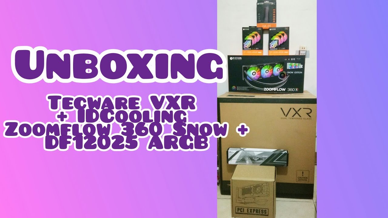 Tecware VXR and IDCooling Zoomflow 360 Snow + DF12025 ARGB Fans - YouTube