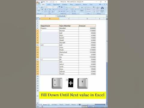 Fill Down Until Next Value in Excel - YouTube