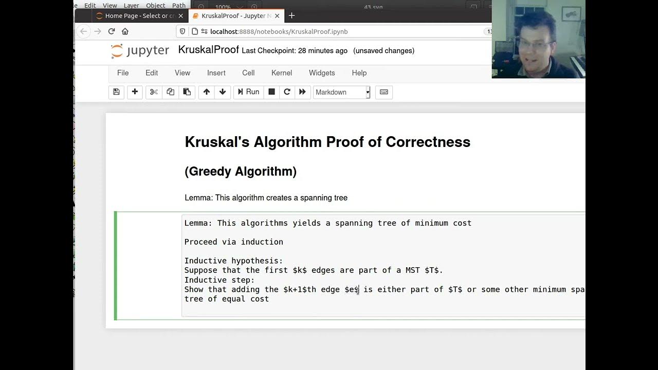 CS 371 Module 21: Kruskal's Algorithm Proof of Correctness - YouTube