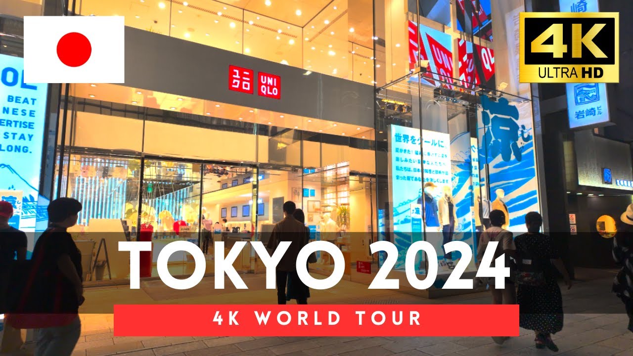 Tokyo 2024 - 1 Hour 4K Night Walking Tour, Tokyo Summer Street Walk｜4K ...