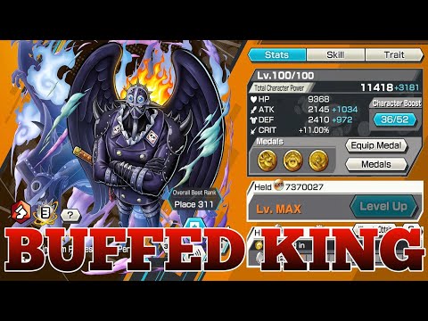 BUFFED KING GAMEPLAY | ONE PIECE BOUNTY RUSH | OPBR