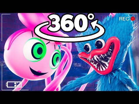 VR 360° Hidden Camera spotted Huggy Wuggy and Mommy Long Legs!!