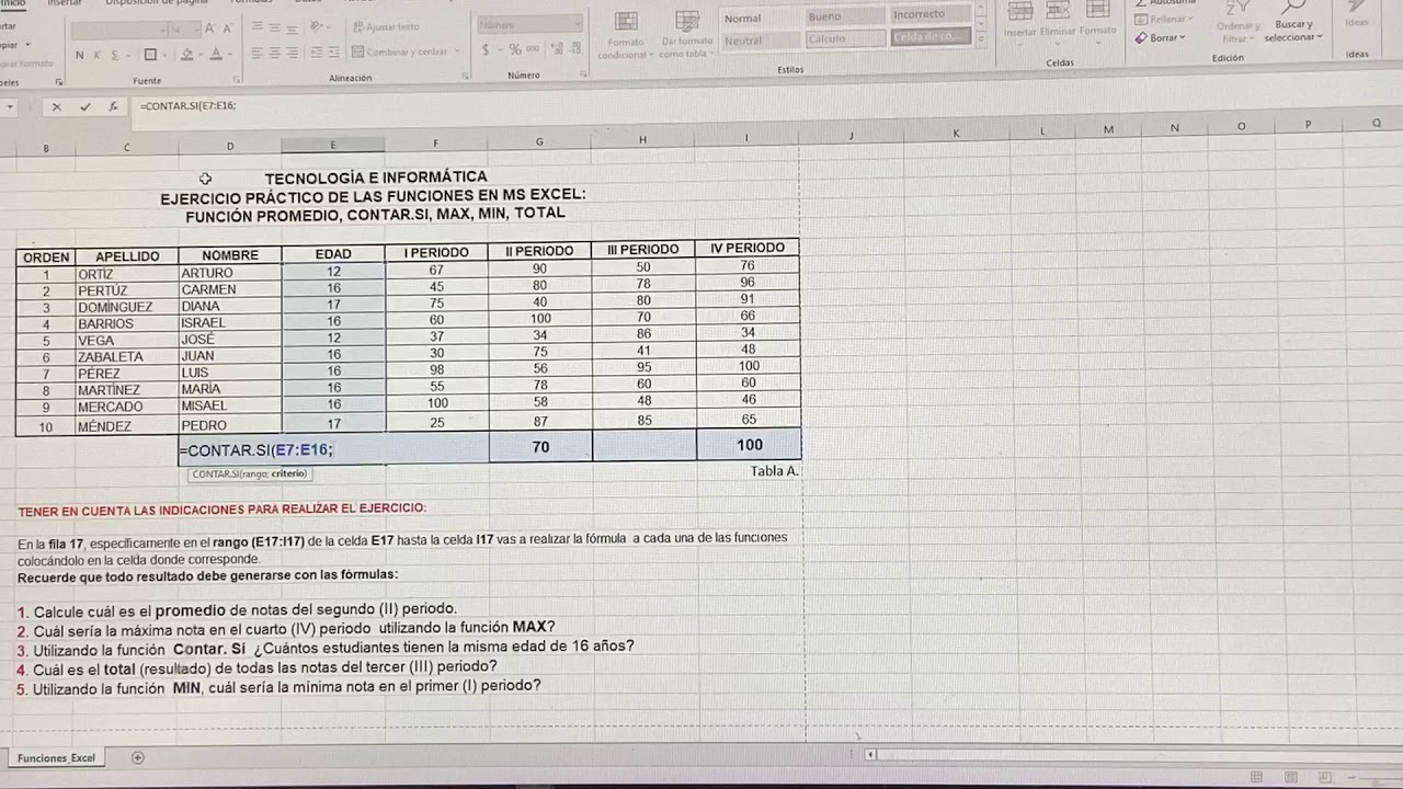 Funciones Básicas de Excel - YouTube