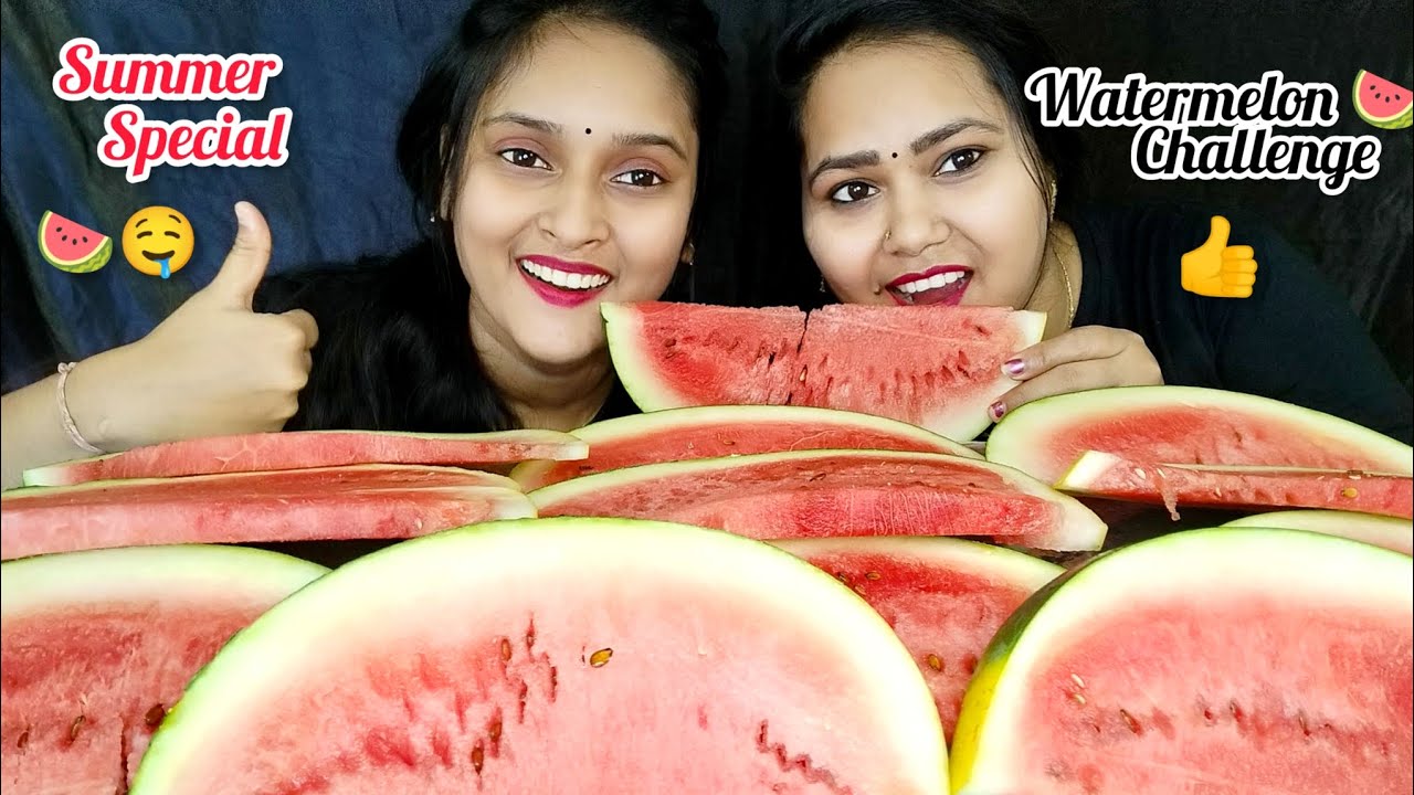 Watermelon Challenge || asmr Watermelon || Watermelon Eating asmr || Eating Challenge || - YouTube