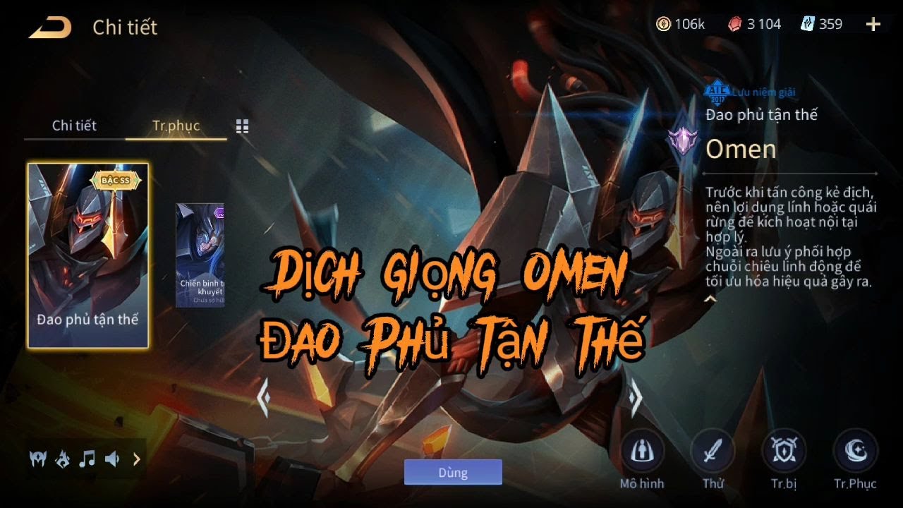 Dịch giọng Omen - Đao Phủ Tận Thế (Demonic Creation) - YouTube