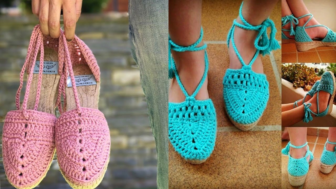 Outstanding & Designer Crochet Fotter Collection /Crochet Pumps ...
