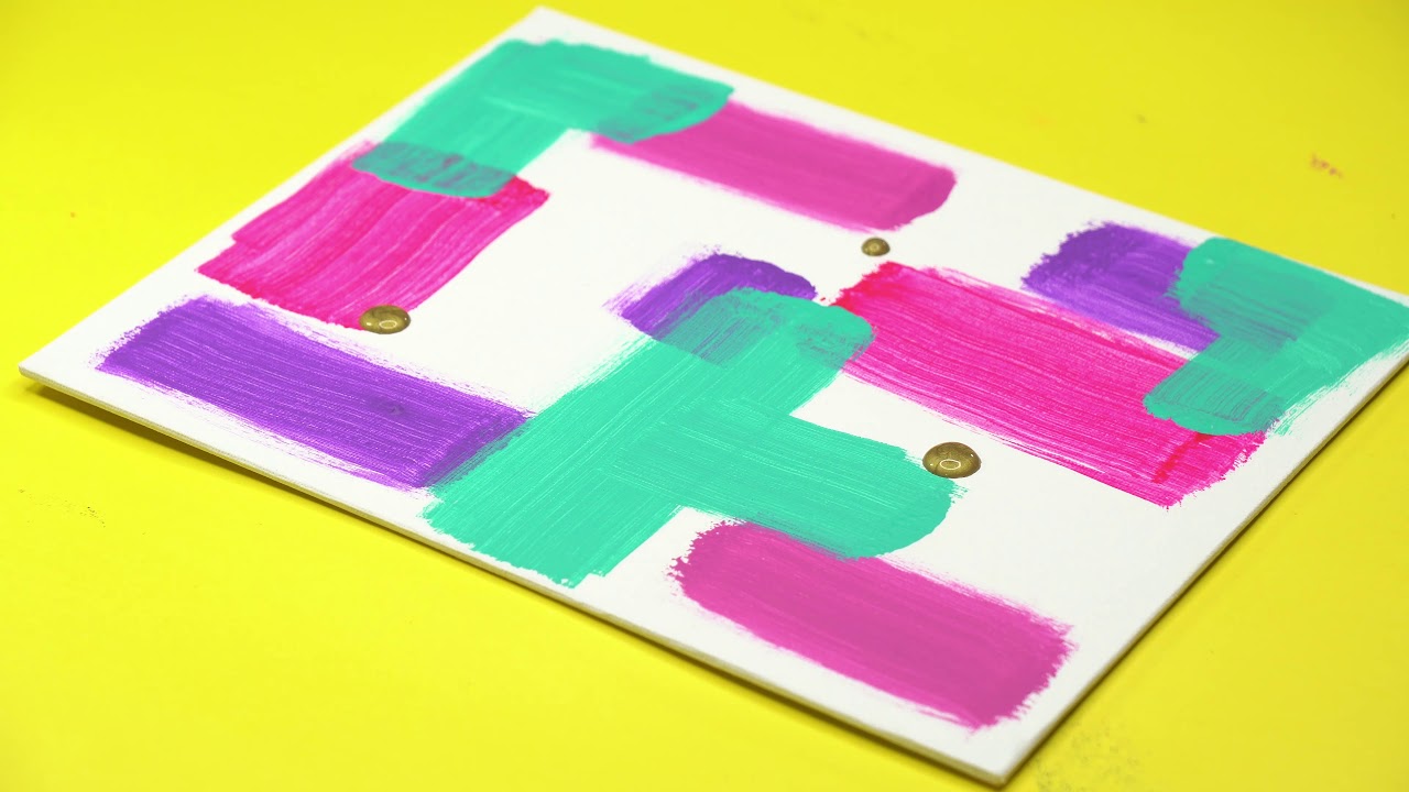 HOW TO MAKE ABSTRACT PAINTINGS IN A FLASH - EZPZ ideas - YouTube