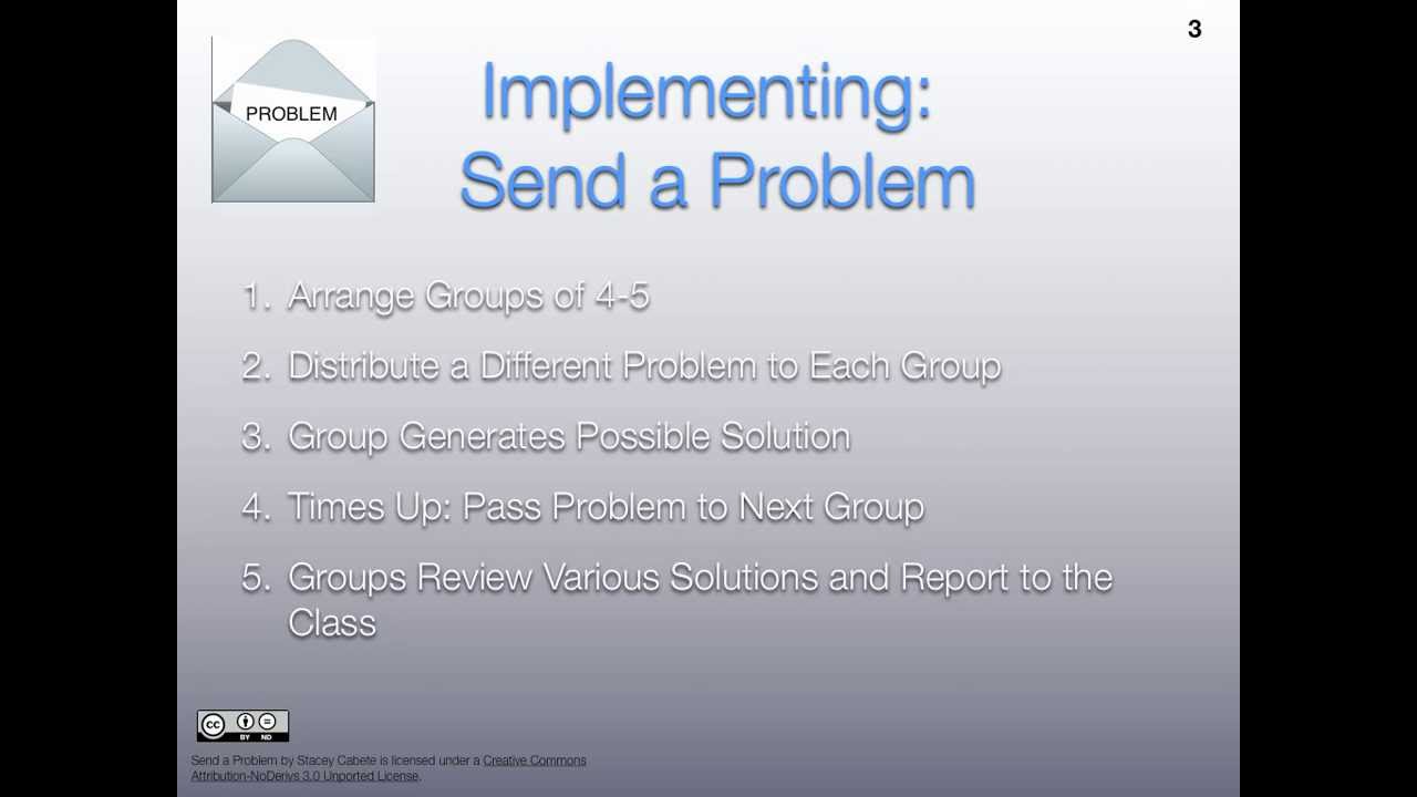 Send a Problem Instructional Strategy - YouTube