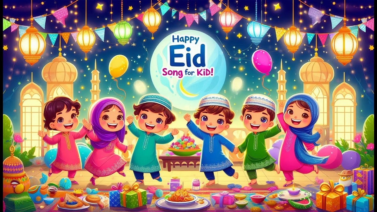 Happy Eid Song for Kids | Eid Mubarak Celebration & Fun Rhymes | Nursery Rhymes & Kids Song ...