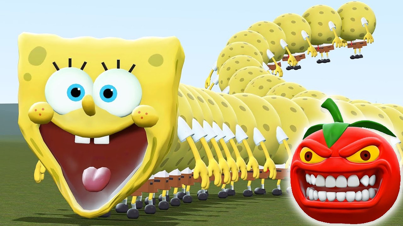 WHAT IF HUNGRY SPONGEBOB WORM SHADOW...? BIG MISTAKE In Garry's Mod ...
