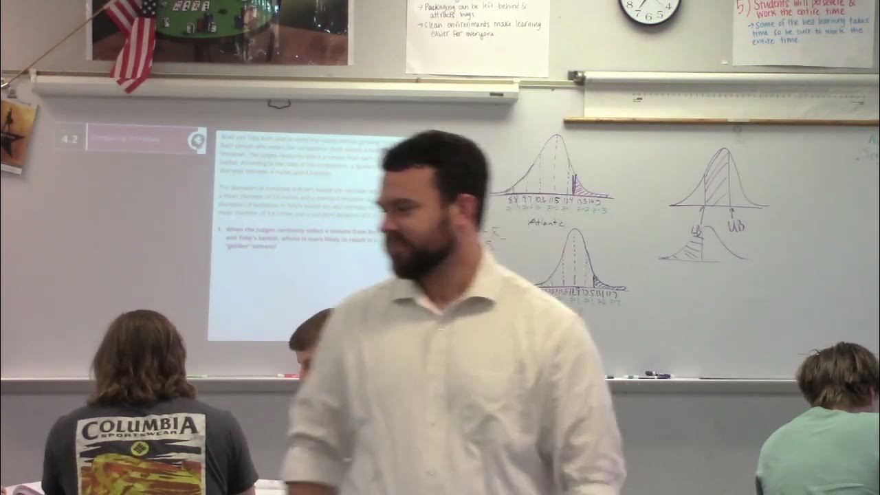 Sept 1 Alg 2 w Stats pt 1 Calculating Probabilities from values with normal distributions and UC ...