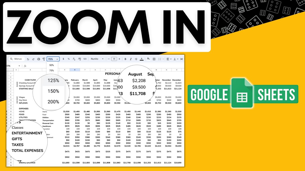 How To Zoom In and Zoom Out In Google Sheets - YouTube