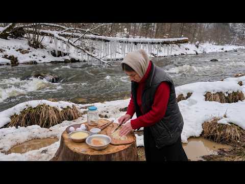 One Warm Day in the Mountains — She Rushed to Cook by the River Before Winter Comes Back