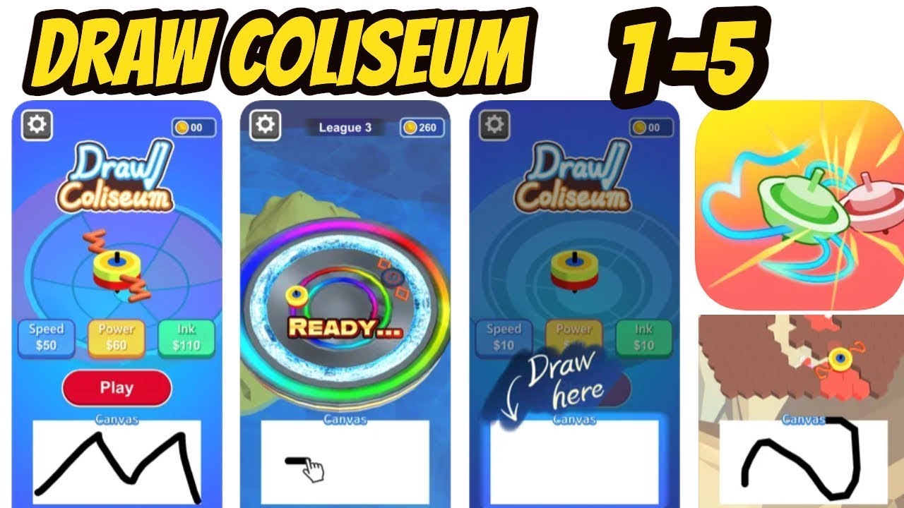 Drawing THE STRONGEST BEYBLADE in Draw Coliseum Game Gameplay Walkthrough League 1-5 (iOS ...